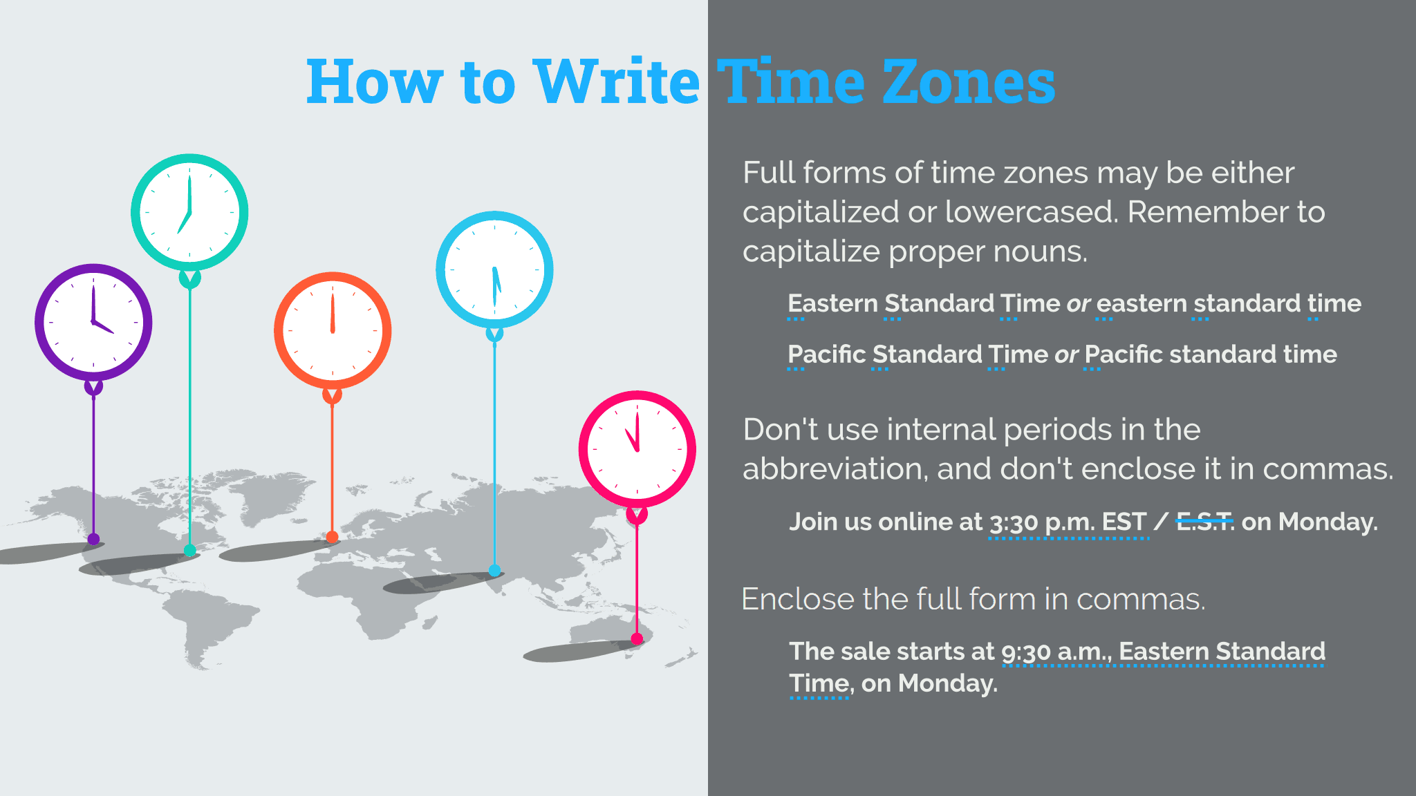 How To Write Time Zones Correctly Editor s Manual
