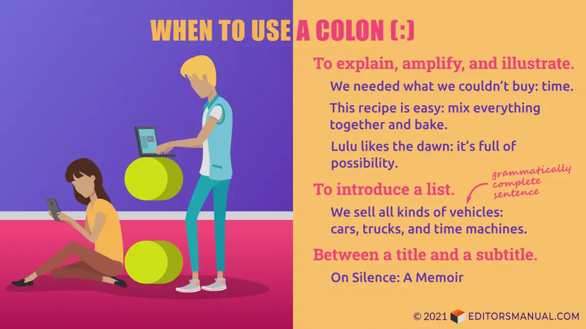 When To Use A Colon With Examples The Editor s Manual