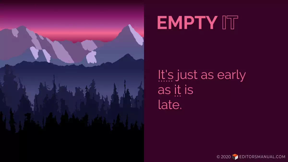 Empty “It” as Dummy Subject (It’s Raining) | The Editor’s Manual