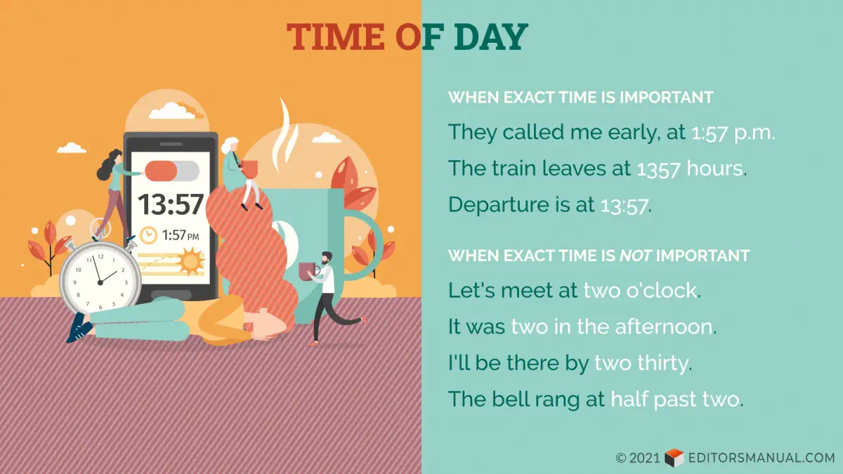 Time Of Day How To Write Correctly The Editor s Manual Time Of Day How To Write Correctly The Editor s Manual